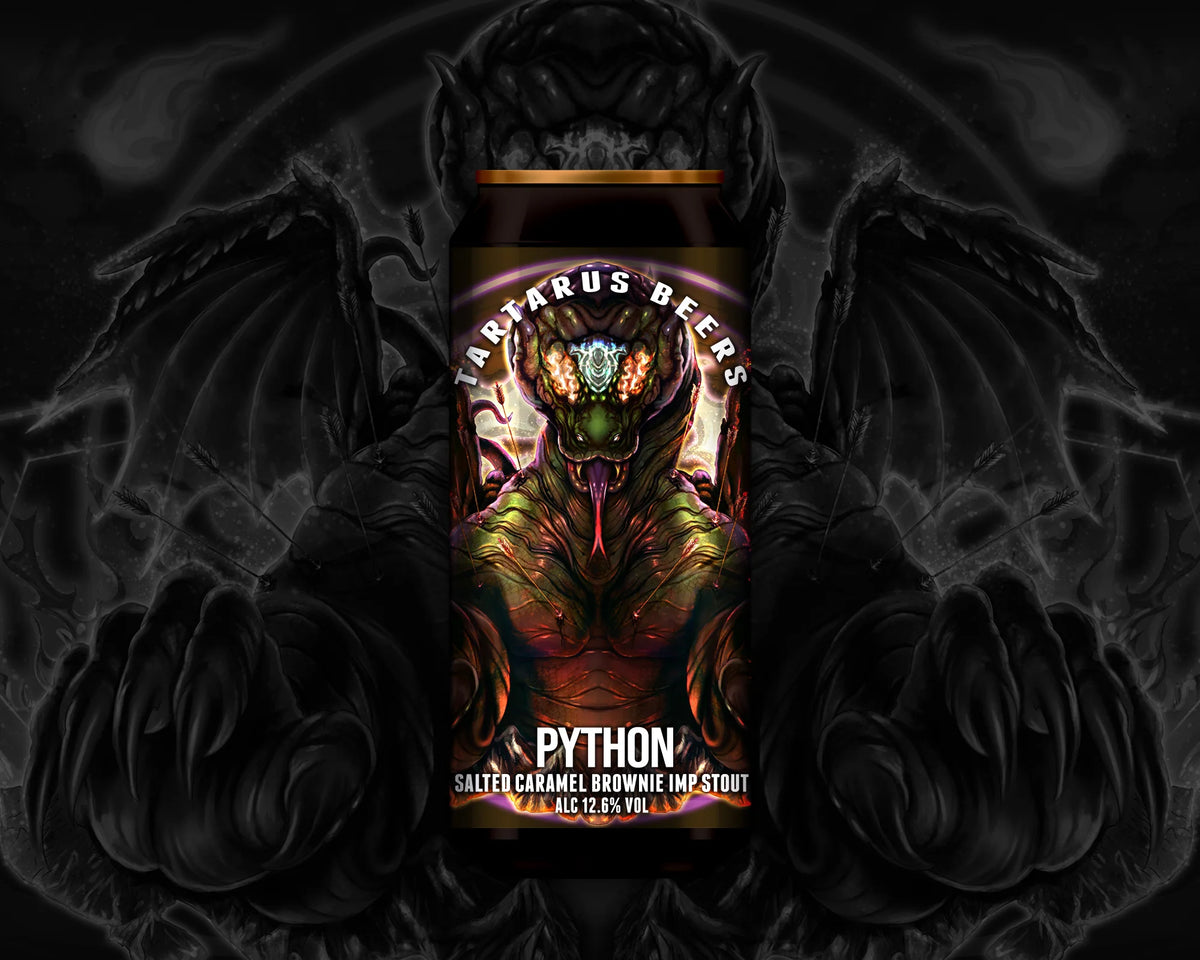 Python - Tartarus Beers - Salted Caramel Brownie Imperial Stout, 12.6% – Raynville Superstore