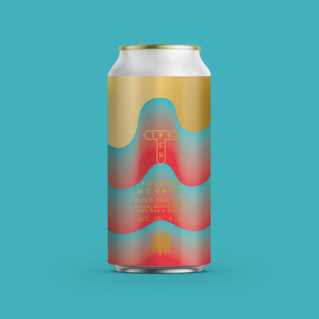 Follow My Voice - Track Brewing Co - Gold Top DIPA, 8.5%, 440ml Can – Raynville Superstore