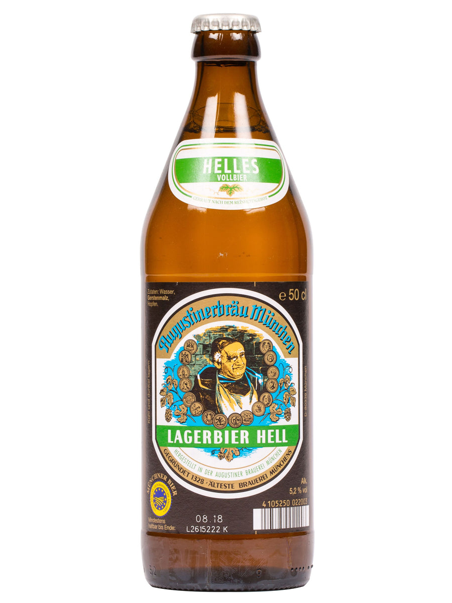 Lagerbier Helles - Augustiner Bräu - Helles Lager, 5.2%, 500ml Bottle – Raynville Superstore