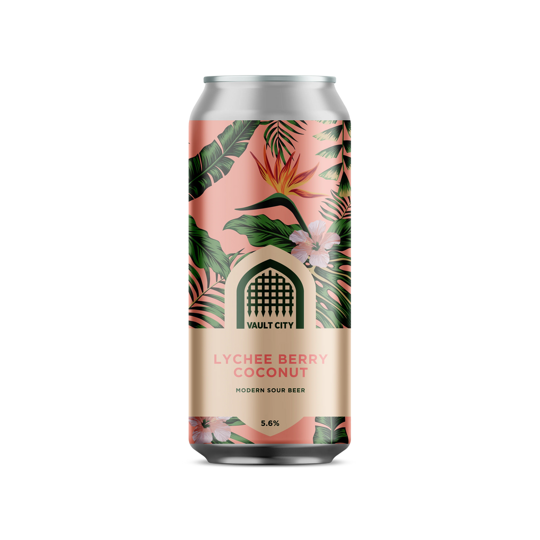 Lychee Berry Coconut - Vault City - Lychee Berry Coconut Sour, 5.6%, 4 ...