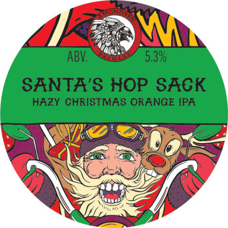 Santa's Hop Sack - Amundsen Brewery - Hazy Christmas Orange IPA, 5.3% ...