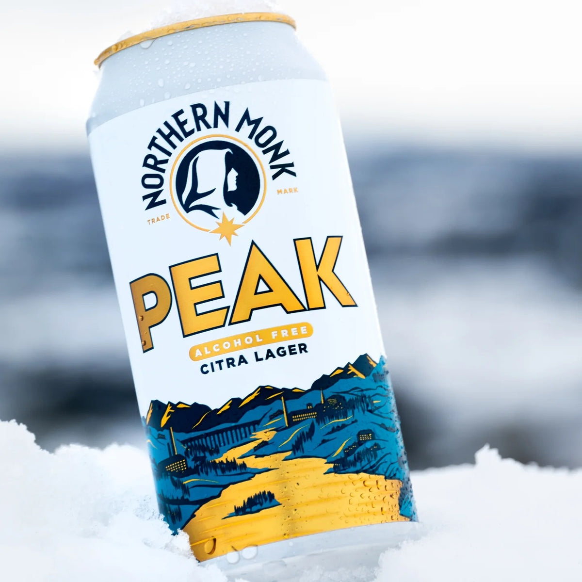Peak - Northern Monk - Alcohol Free Citra Lager, 0.5%, 440ml Can ...