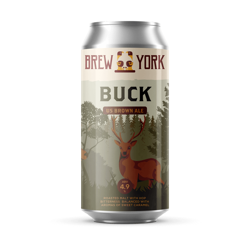 Buck - Brew York - US Brown Ale, 4.9%, 440ml Can – Raynville Superstore