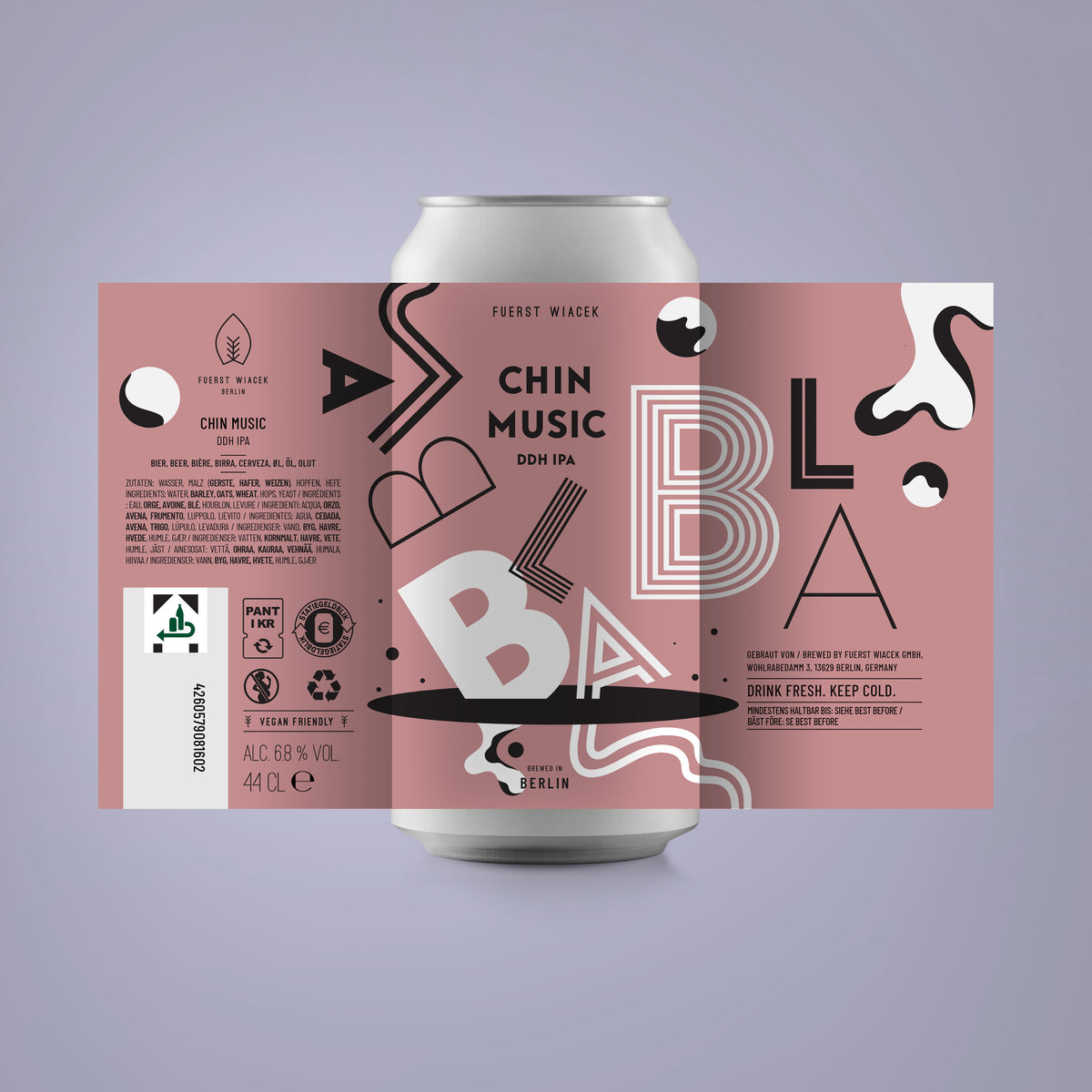 Chin Music - Fuerst Wiacek - DDH IPA, 6.8%, 440ml Can – Raynville ...