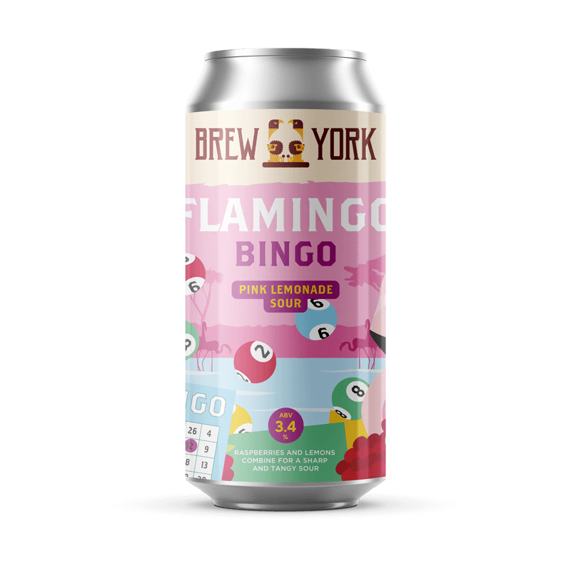 Flamingo Bingo - Brew York - Pink Lemonade Sour, 3.4%, 440ml Can ...