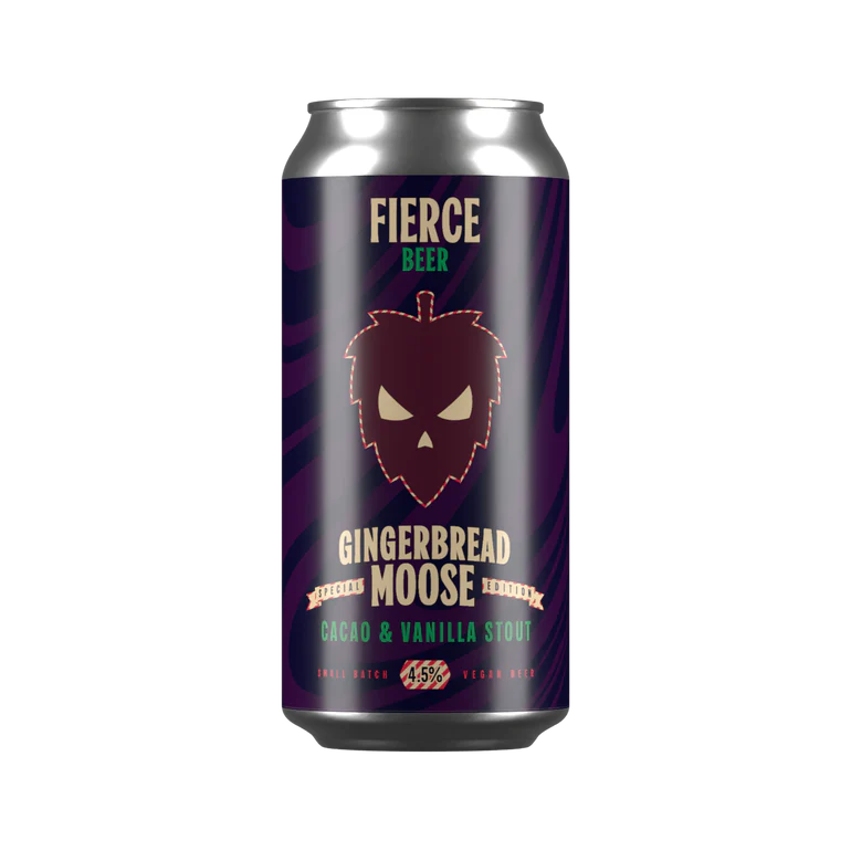 Gingerbread Moose - Fierce Beer - Gingerbread Stout, 4.5%, 440ml Can ...