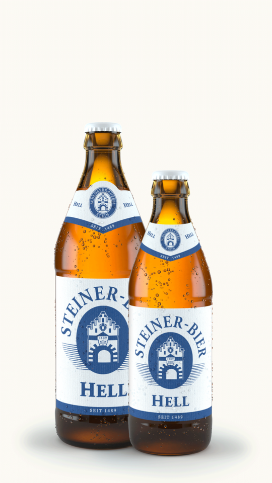 Steiner-Bier Hell - Schlossbrauerei Stein - Helles, 4.9%, 500ml Bottle ...