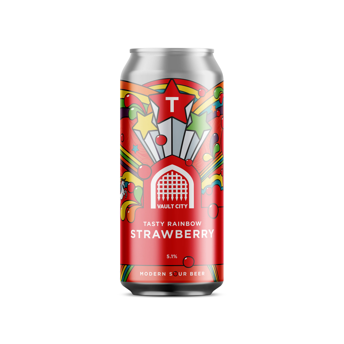 Tasty Rainbow Strawberry - Vault City - Strawberry Sour, 5.1%, 440ml C ...