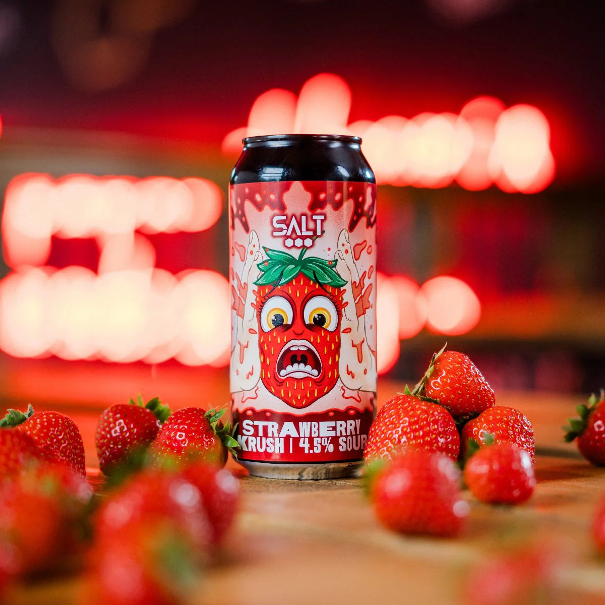 Strawberry Krush - Salt Beer Factory - Strawberry Sour, 4.5%, 440ml Ca ...