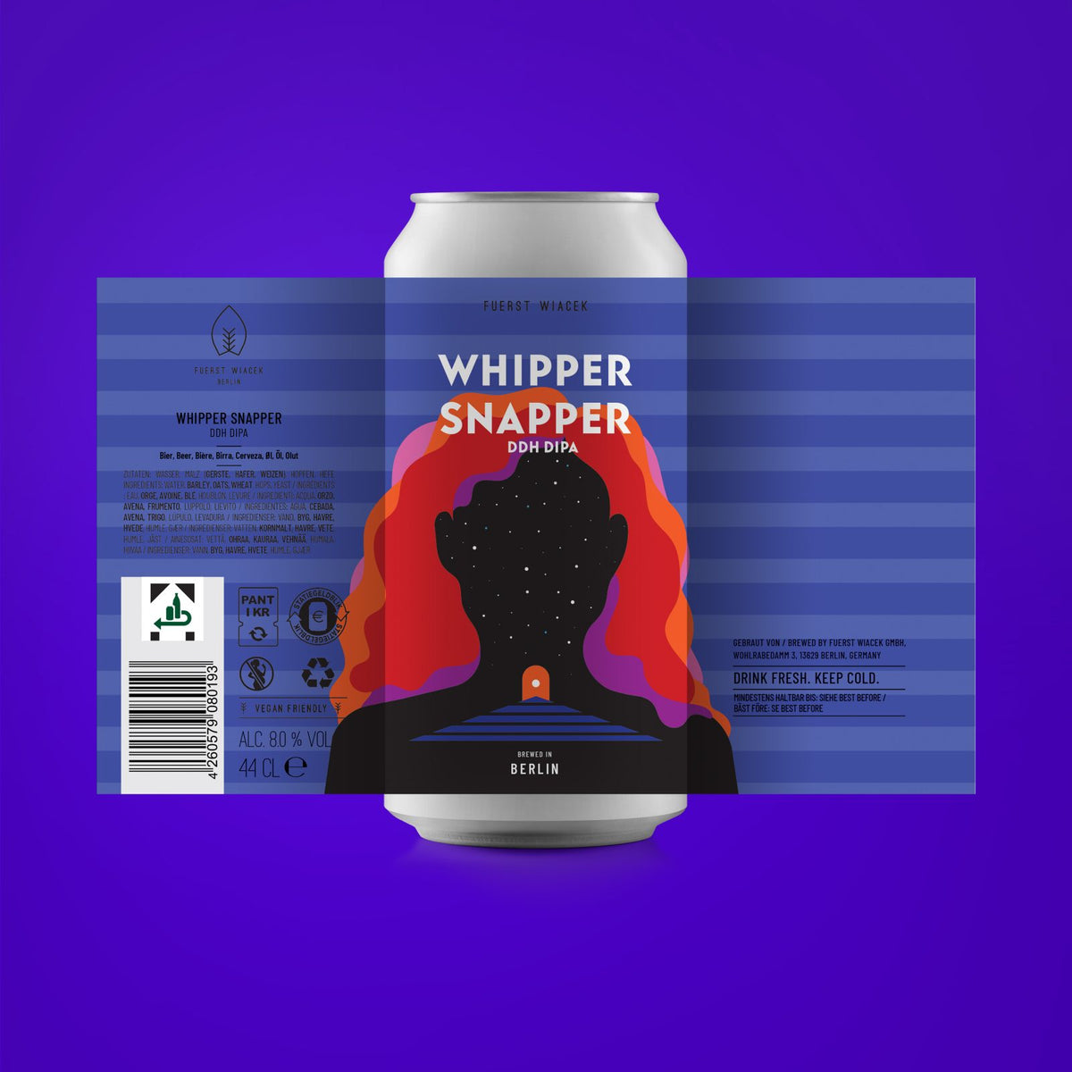 Whippersnapper - Fuerst Wiacek - DDH DIPA, 8%, 440ml Can – Raynville ...