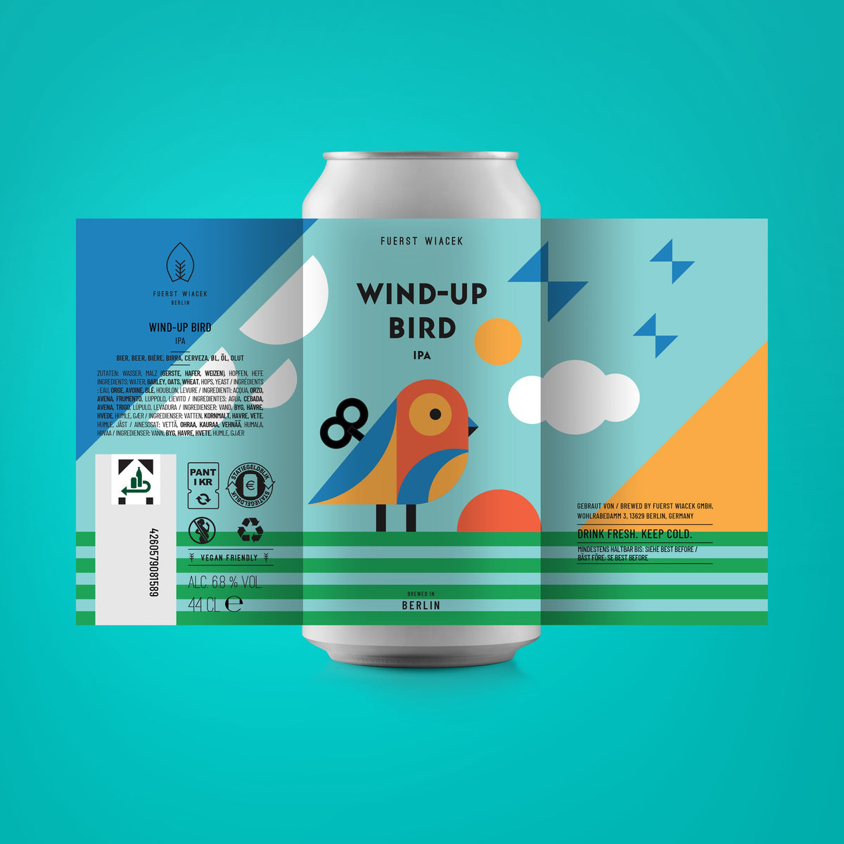 Wind-up Bird - Fuerst Wiacek - IPA, 6.8%, 440ml Can – Raynville Superstore