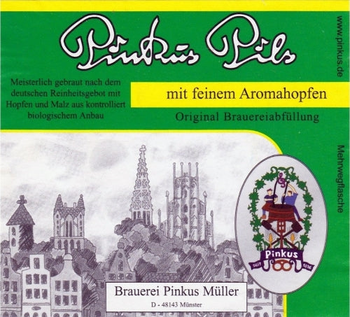 Pinkus Pils - Brauerei Pinkus Müller - Pilsner, 5%, 500ml Bottle ...