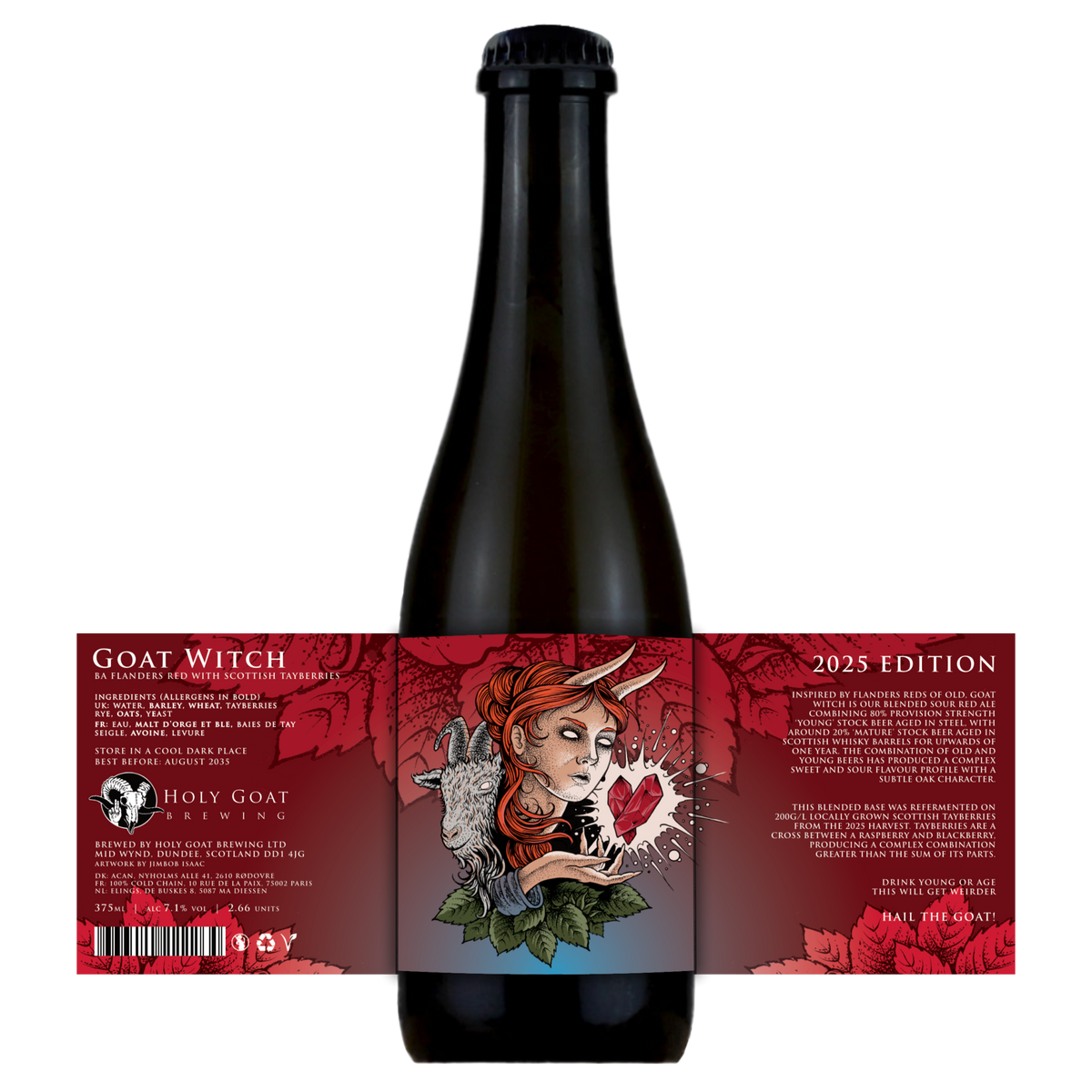 Goat Witch 2025 - Holy Goat Brewing - BA Flanders Red with Scottish Ta ...