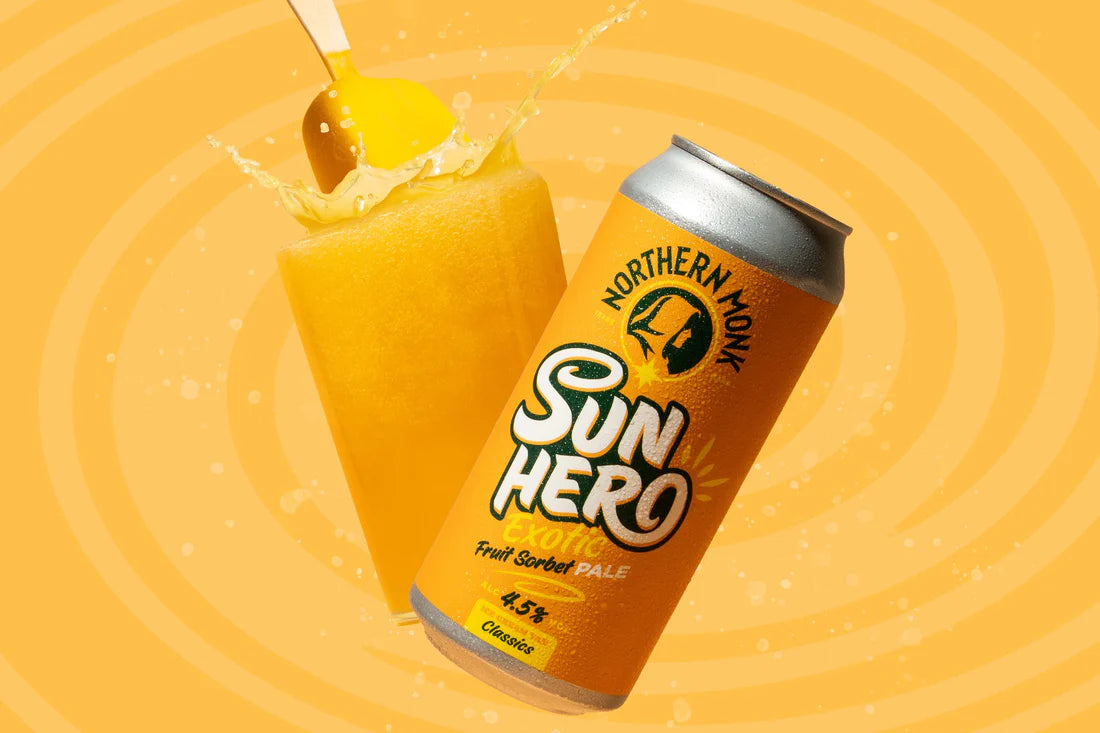 Sun Hero - Northern Monk - Exotic Fruit Sorbet Pale Ale, 4.5%, 440ml C ...