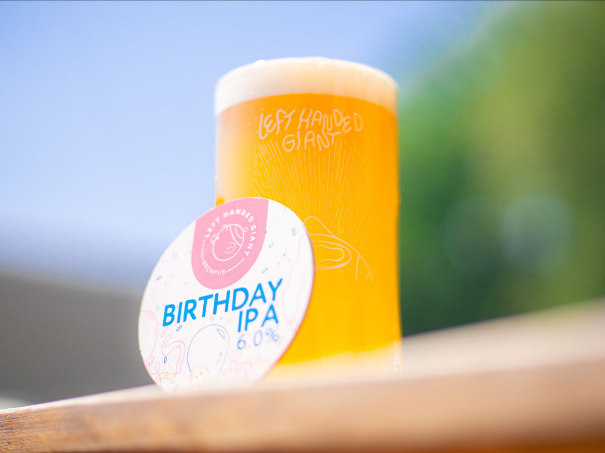 Brewpub Birthday IPA - Left Handed Giant Brewpub - Mountain IPA, 6%, 4 ...