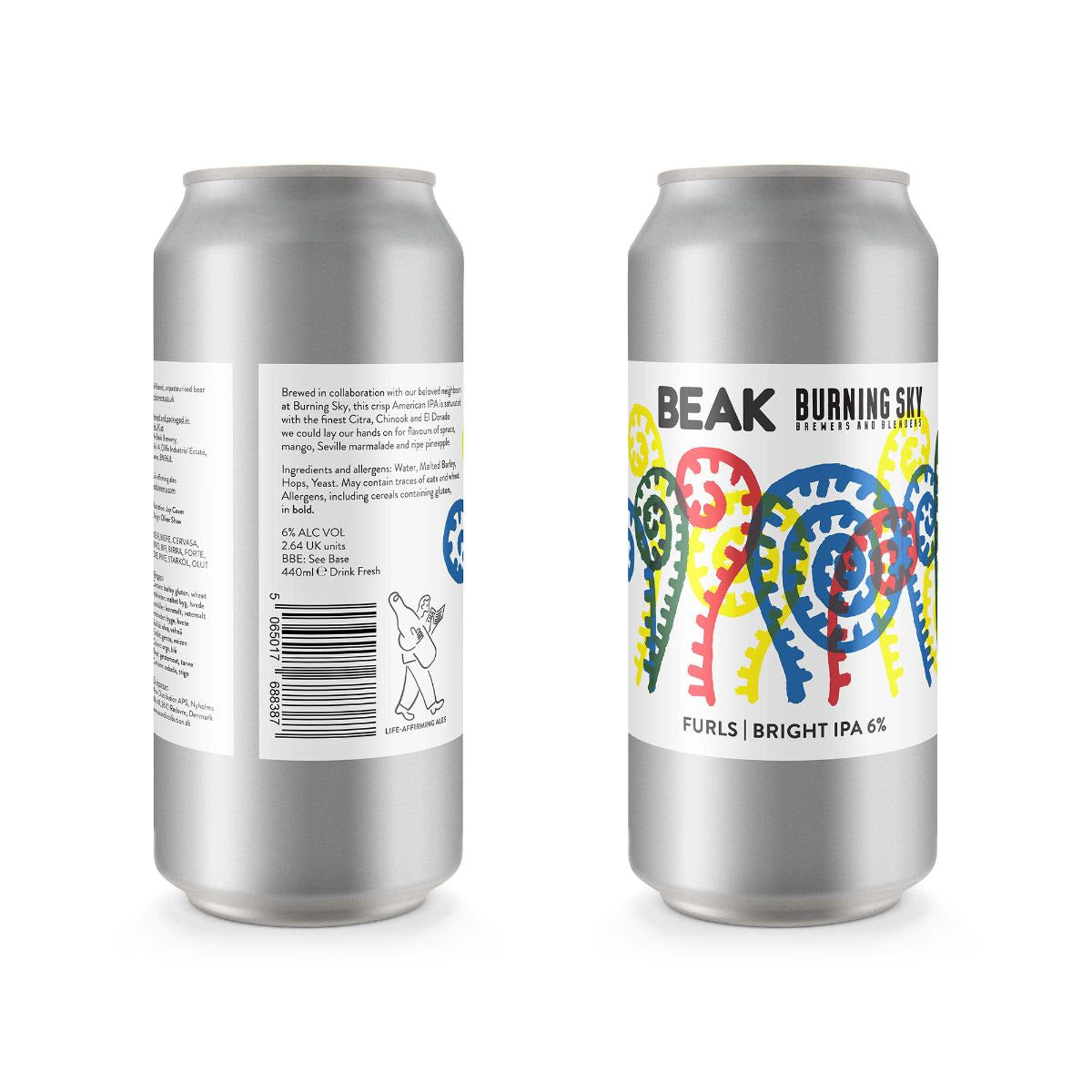Furls - Beak Brewery X Burning Sky - Bright IPA, 6%, 440ml Can ...