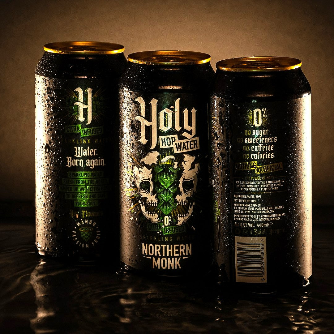 Holy Hop Water Citra - Northern Monk - Sparkling Citra Hop Water, 0% ...