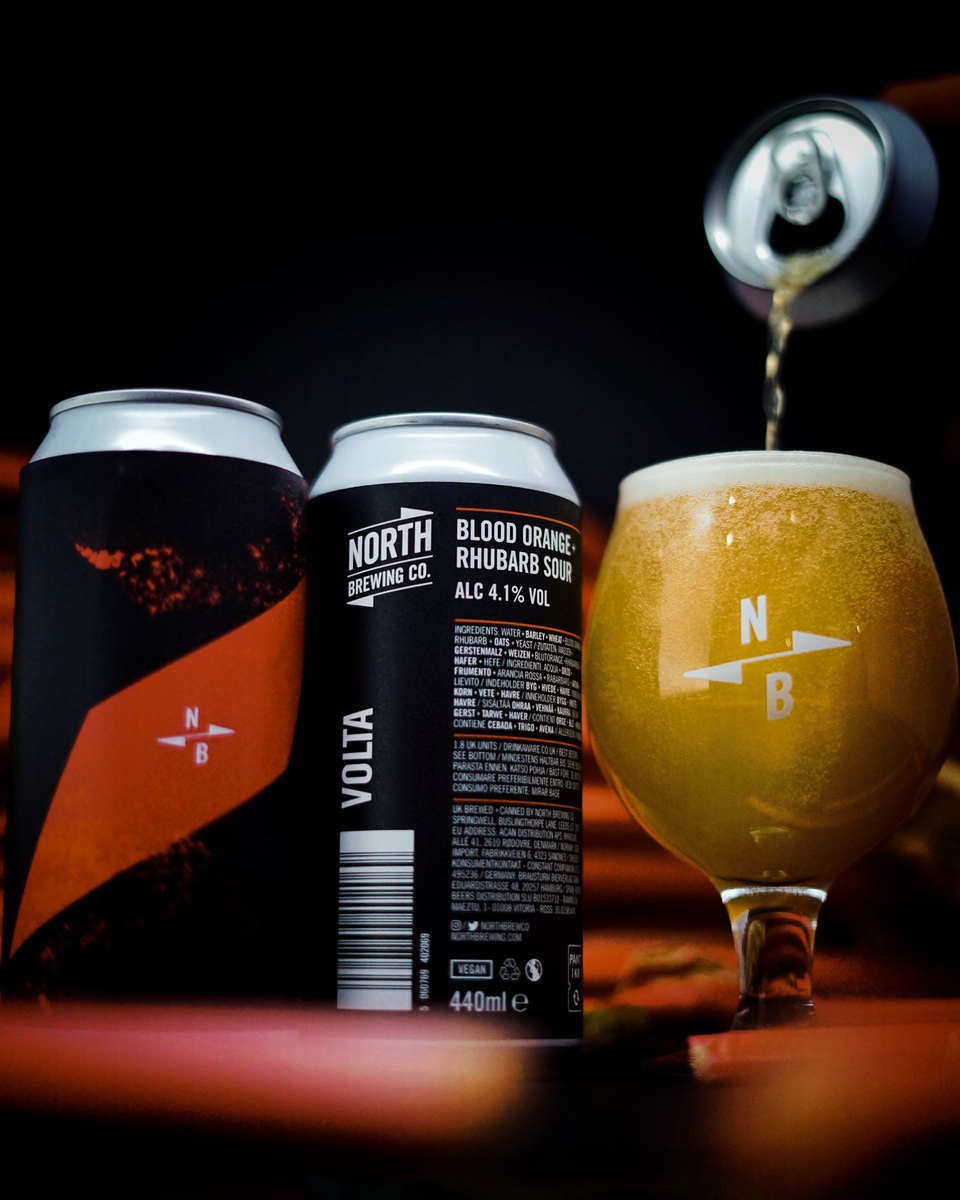 Volta - North Brewing Co - Blood Orange & Rhubarb Sour, 4.1% 440ml Can ...