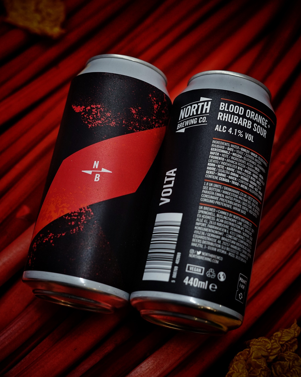 Volta - North Brewing Co - Blood Orange & Rhubarb Sour, 4.1% 440ml Can ...