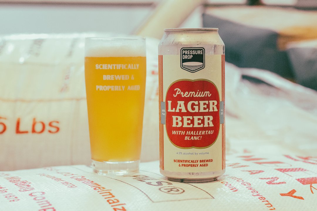 Premium Lager Beer - Pressure Drop - Premium Lager Beer, 4.5%, 440ml C ...