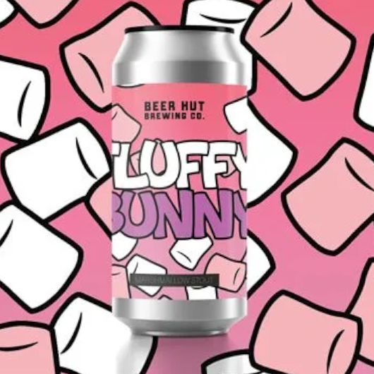 Fluffy Bunny - Beer Hut Brewing Co - Marshmallow Stout, 5%, 440ml Can ...