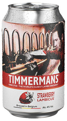 Strawberry Lambicus - Timmermans - Strawberry Beer, 4%, 330ml Can ...