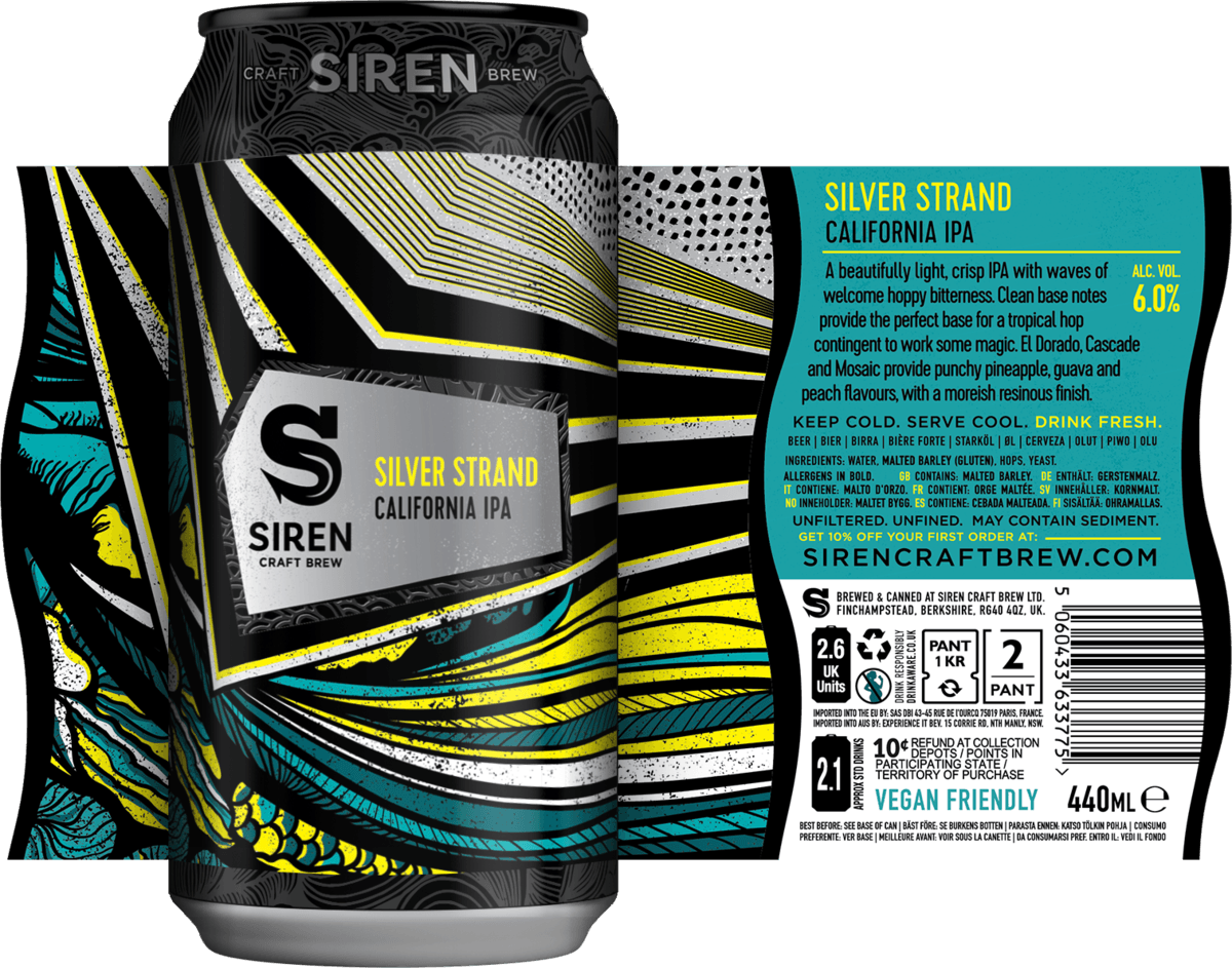 Silver Strand - Siren Craft Brew - California IPA, 6%, 440ml Can ...