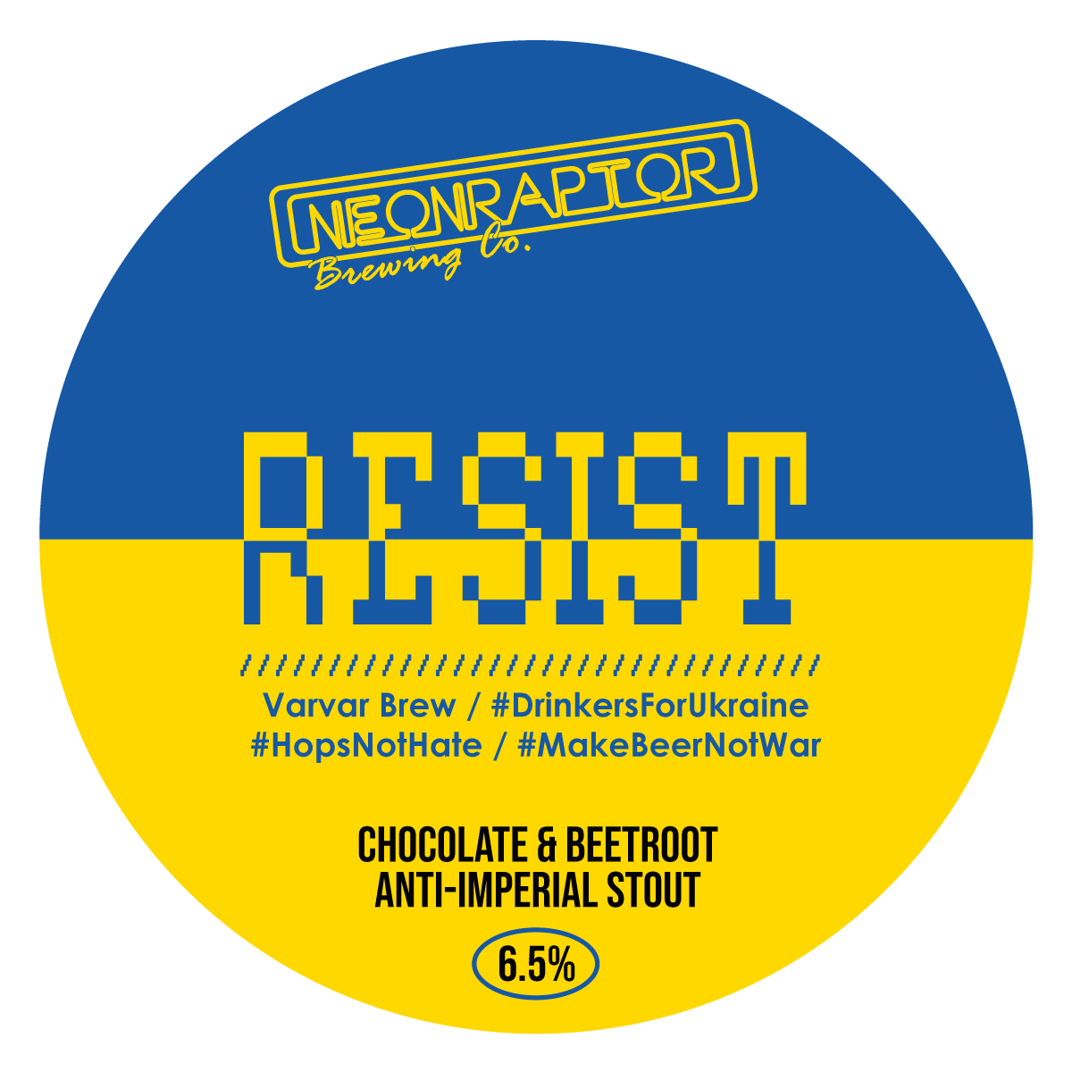 Resist - Neon Raptor - Chocolate and Beetroot Anti-Imperial Stout, 6.5 ...