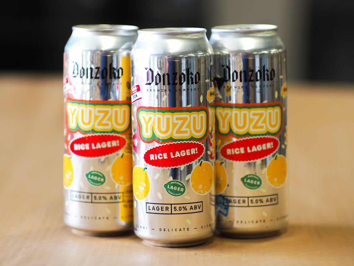 Yuzu Rice Lager - Donzoko Brewing Co - Yuzu Rice Lager, 5%, 500ml Can ...
