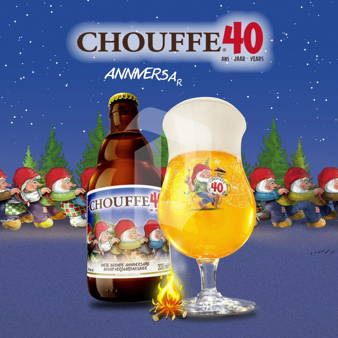 Chouffe 40 - Brasserie d'Achouffe - 40th Anniversary Belgian Blonde, 5 ...