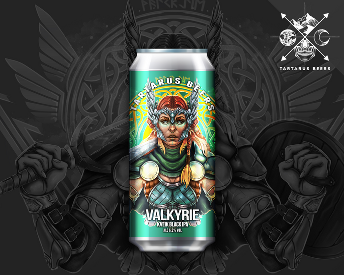 Valkyrie - Tartarus Beers - Black Kviek IPA, 6.2%, 440ml Can ...